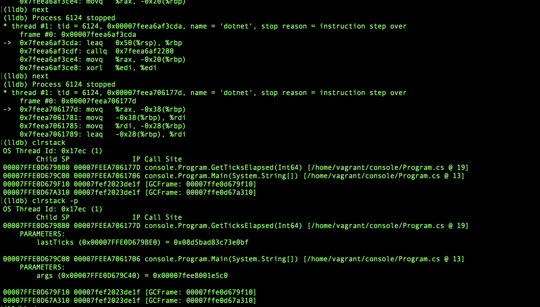  NET Core Linux Dots And
